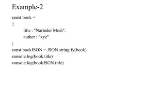Working with JSON | PPTX | Web Development | Internet
