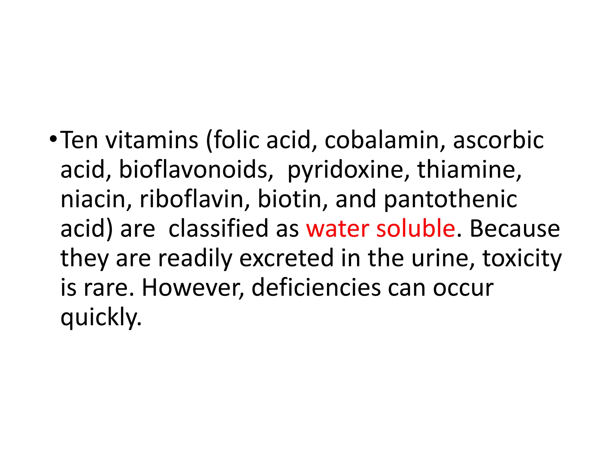 Lecture 8 Water Soluble Vitamins Ppt