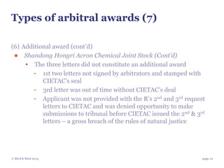 Notes on arbitration (arbitral awards)ppt | PPT