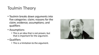 A Presentation of analysis of an argument | PPT