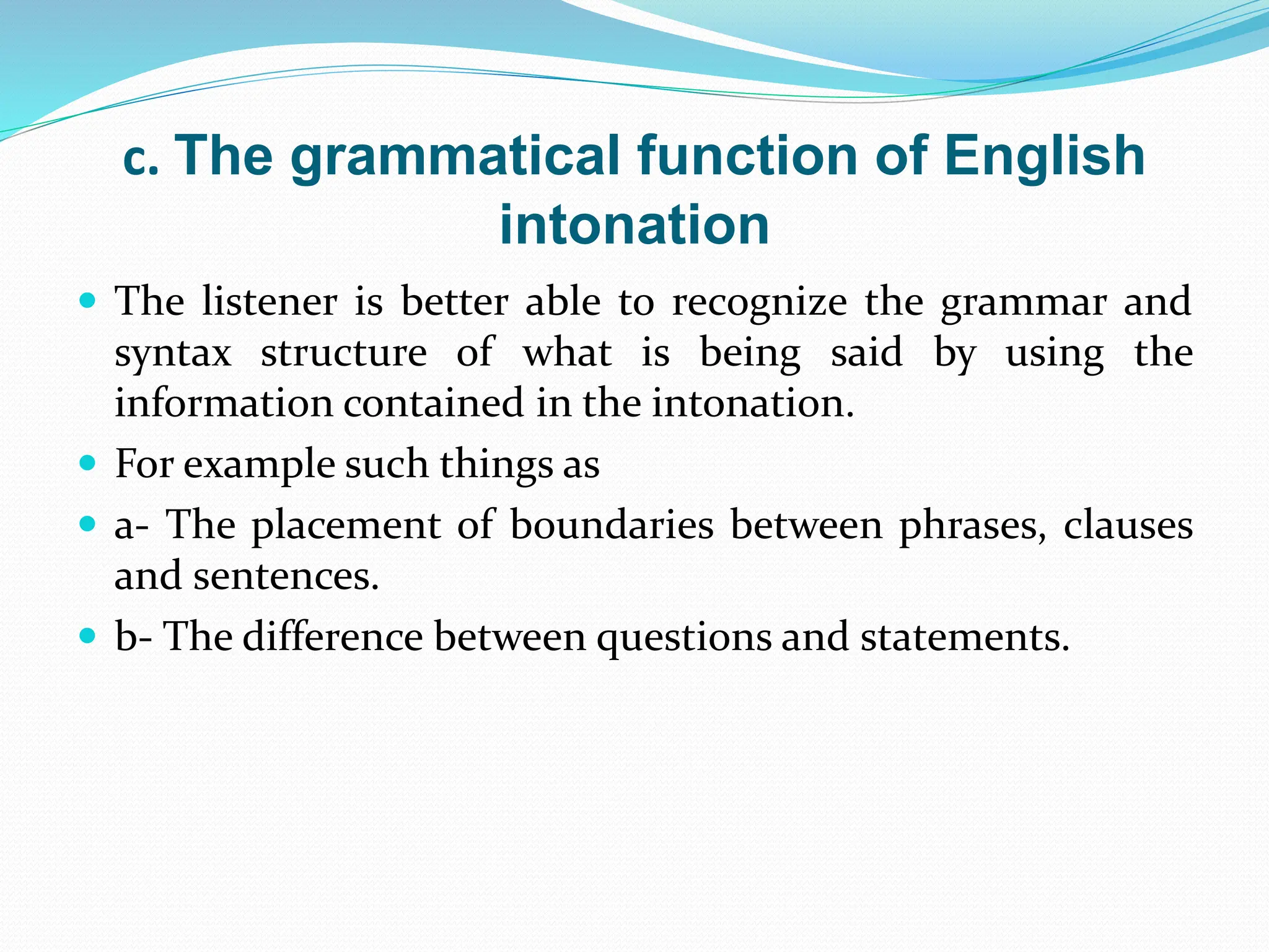 Lecture 8. Intonation definition, rules of intonation | PDF