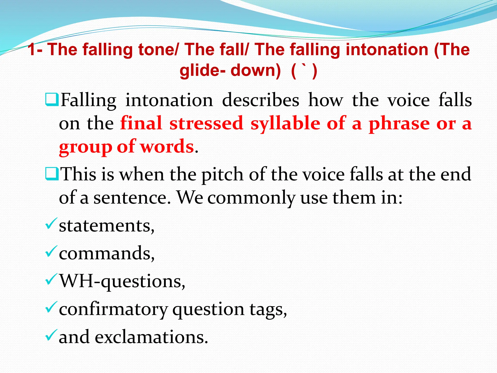 Lecture 8. Intonation definition, rules of intonation | PDF
