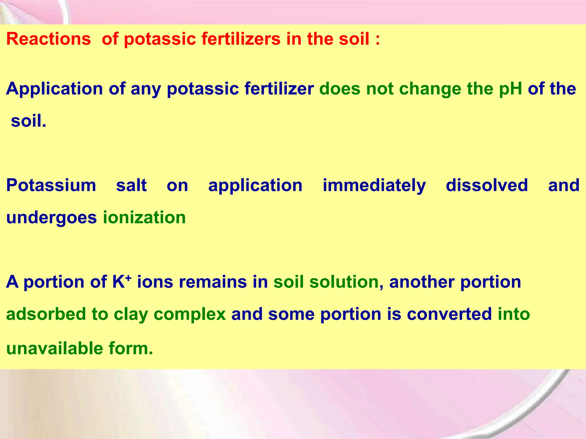 Lecture 8.ppt k fertilizers - MOP and SOP | PPT