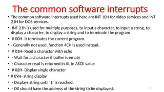 8086 interrupts in assembly language‏‏ lecture8.pptx