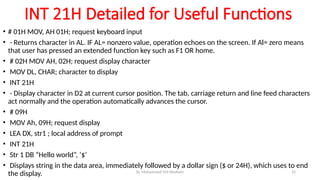 8086 interrupts in assembly language‏‏ lecture8.pptx