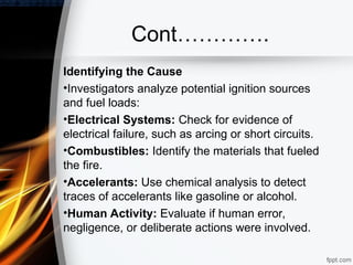 Fire Arson and Explosions Forensic Analysis | PPT