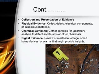 Fire Arson and Explosions Forensic Analysis | PPT