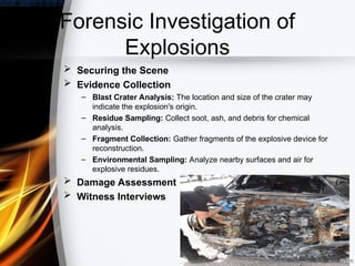 Fire Arson and Explosions Forensic Analysis | PPT