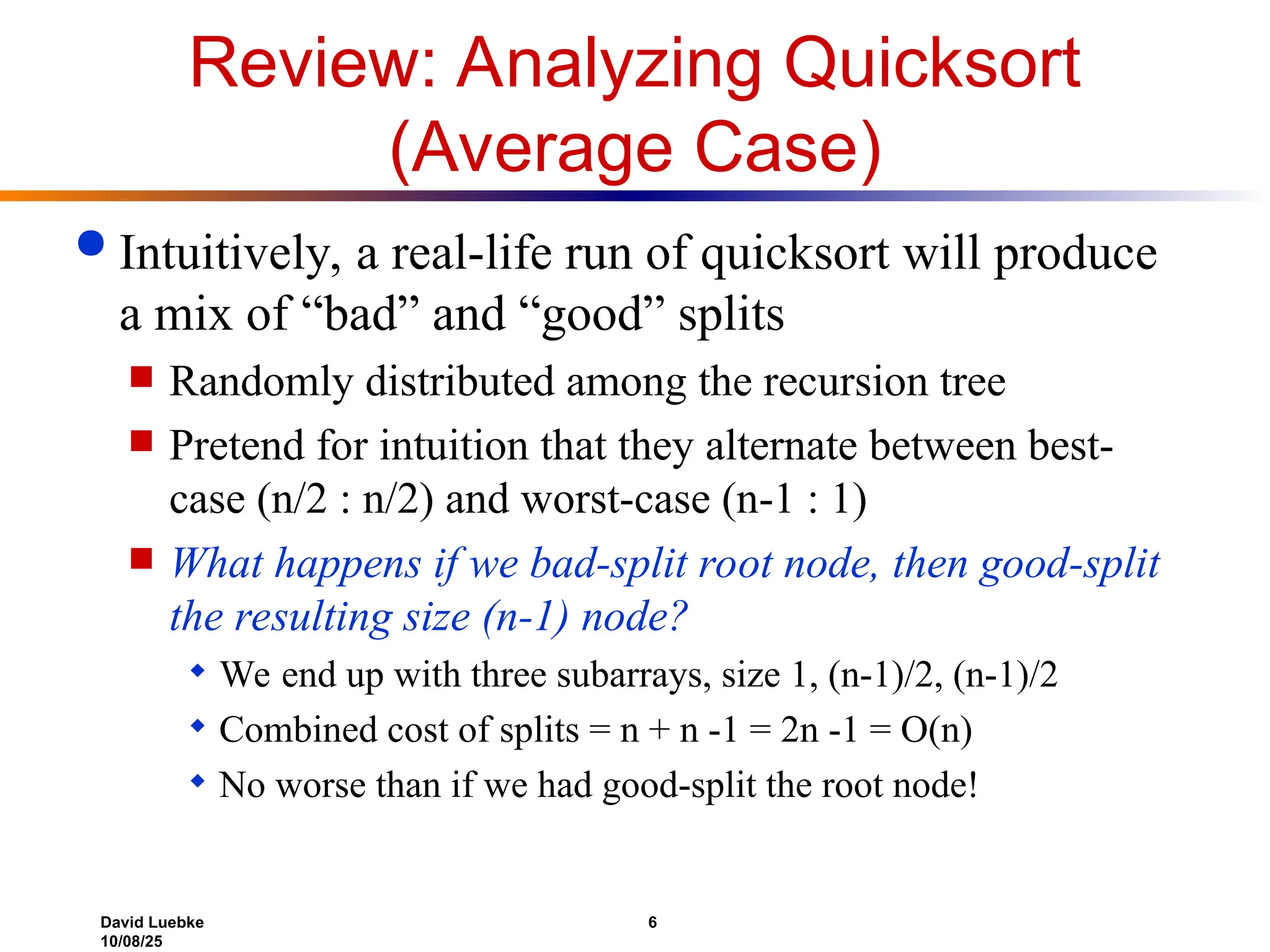 Quick Sort Algorithm: Dry Run and Its working | PPT