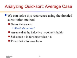 Quick Sort Algorithm: Dry Run and Its working | PPT