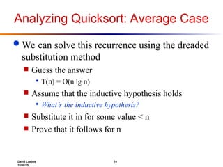 Quick Sort Algorithm: Dry Run and Its working | PPT