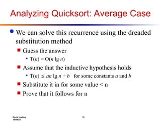 Quick Sort Algorithm: Dry Run and Its working | PPT