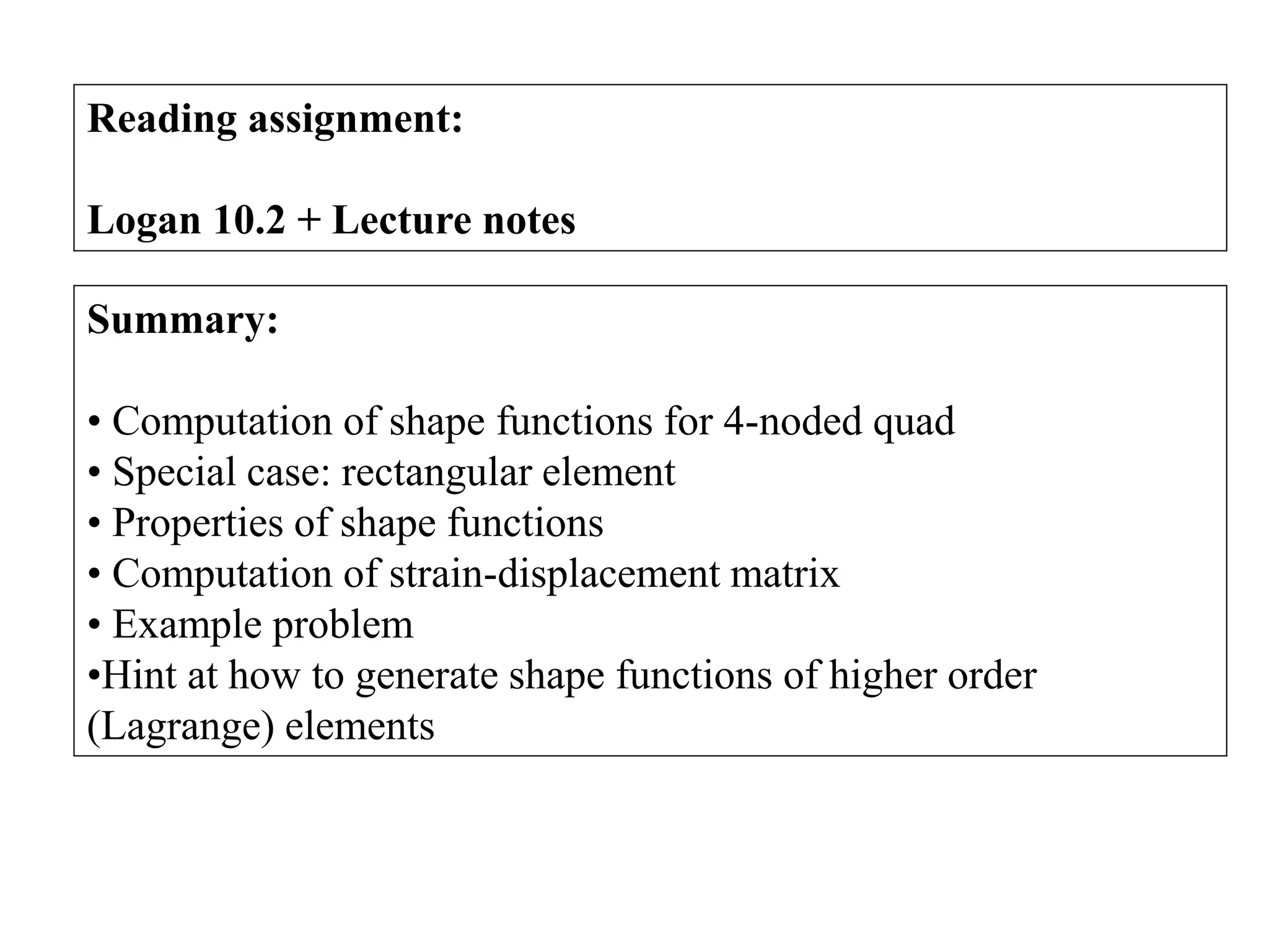 lecture 8.pdf Four Noded rectanglular element | PDF