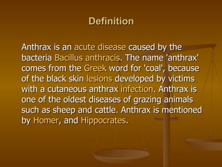 Lecture 8. anthrex, plague | PPT