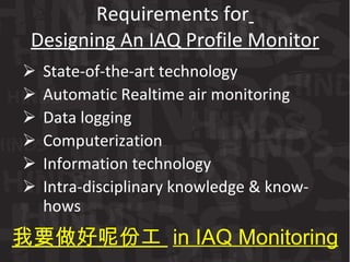 Lecture 8 Automatic and Continuous Monitoring of IAQ | PPT