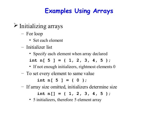 Lecture8 Introduction To Array With Examples C 8390