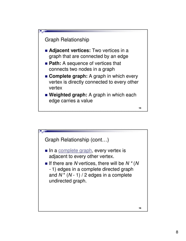 Lecture8 data structure(graph) | PDF