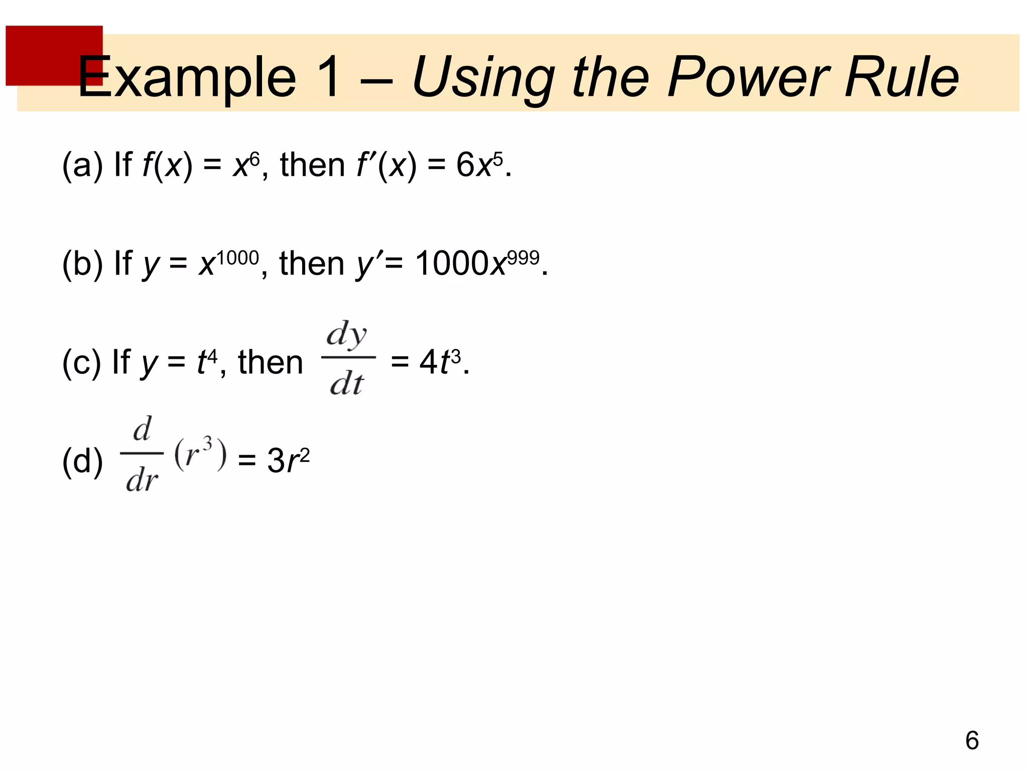 Lecture 8 derivative rules | PPT