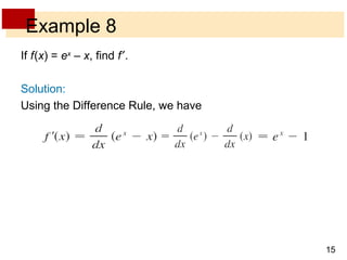 Lecture 8 derivative rules | PPT