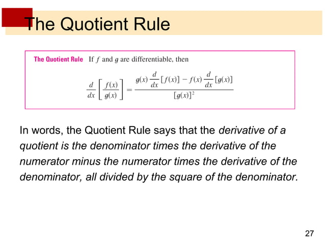 Lecture 8 derivative rules | PPT | Physics | Science