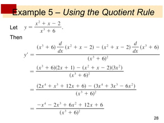 Lecture 8 derivative rules | PPT