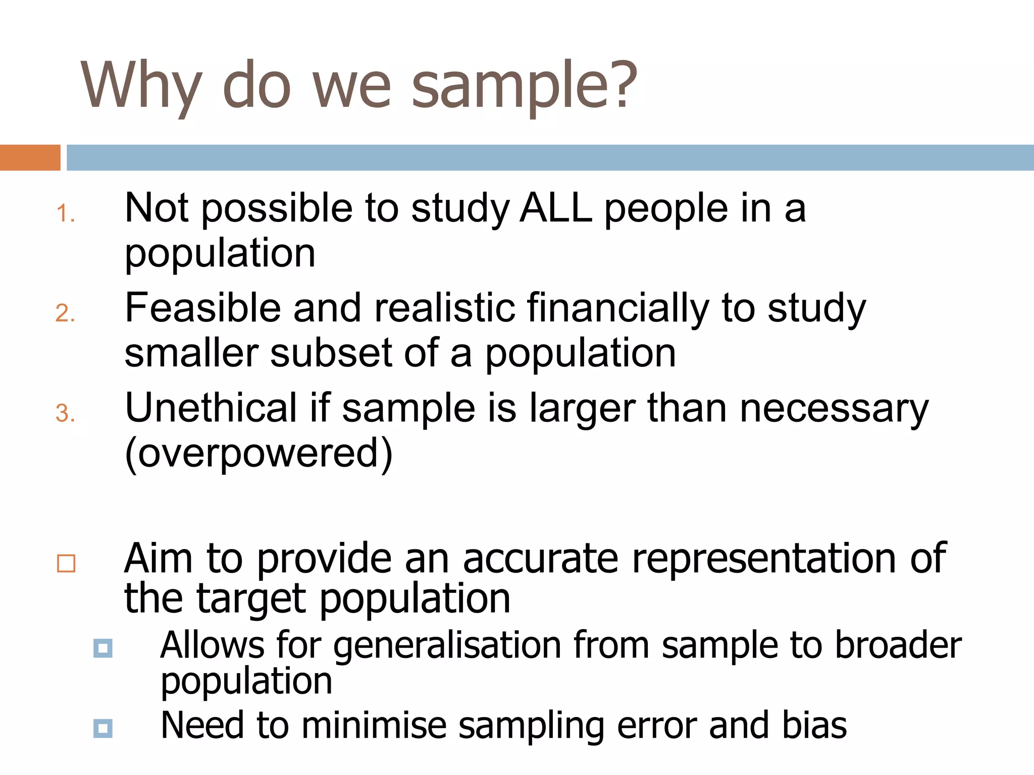 XNN001 Introductory epidemiological concepts - sampling, bias and error ...