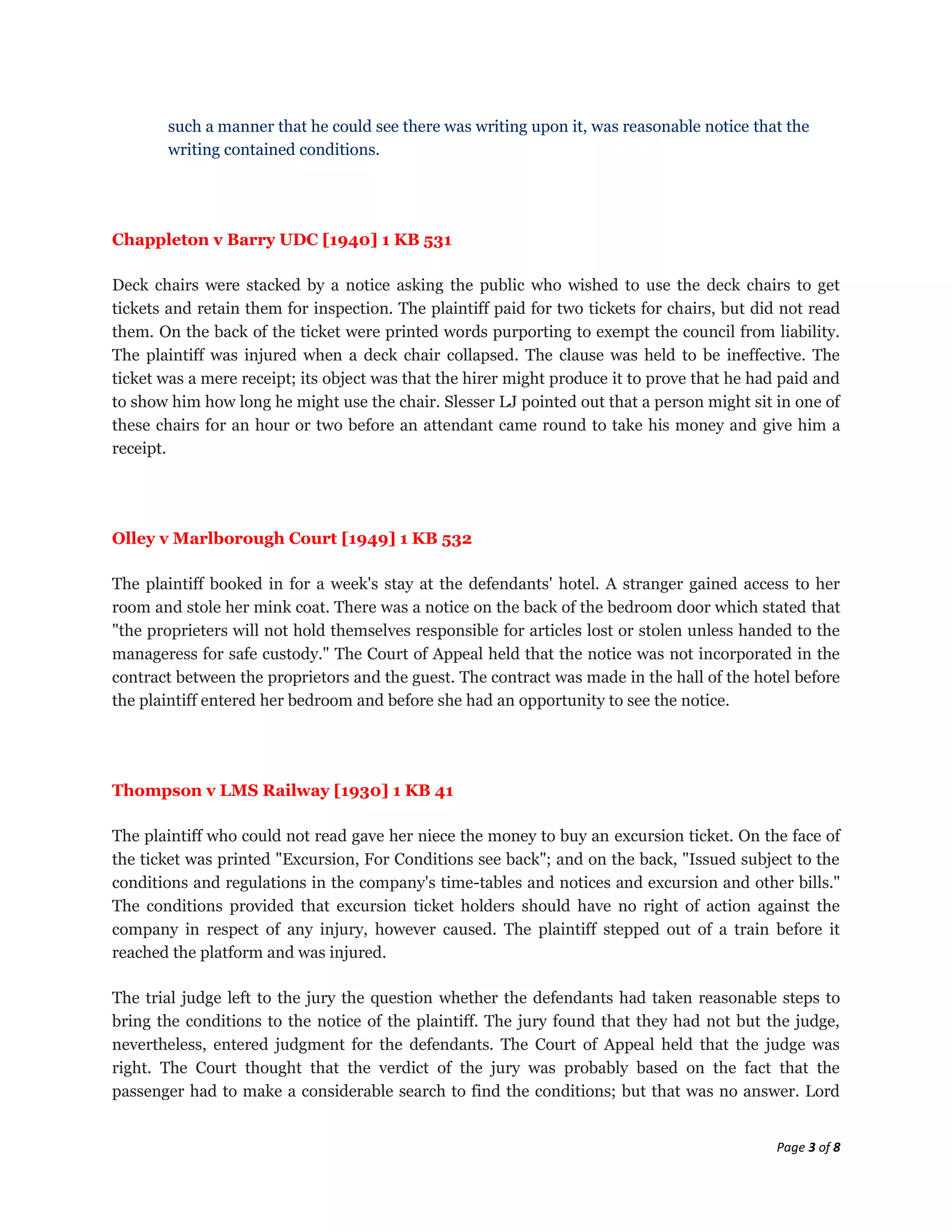 Lecture 8 Exclusion and Limiting Clauses - Cases | DOCX | Law