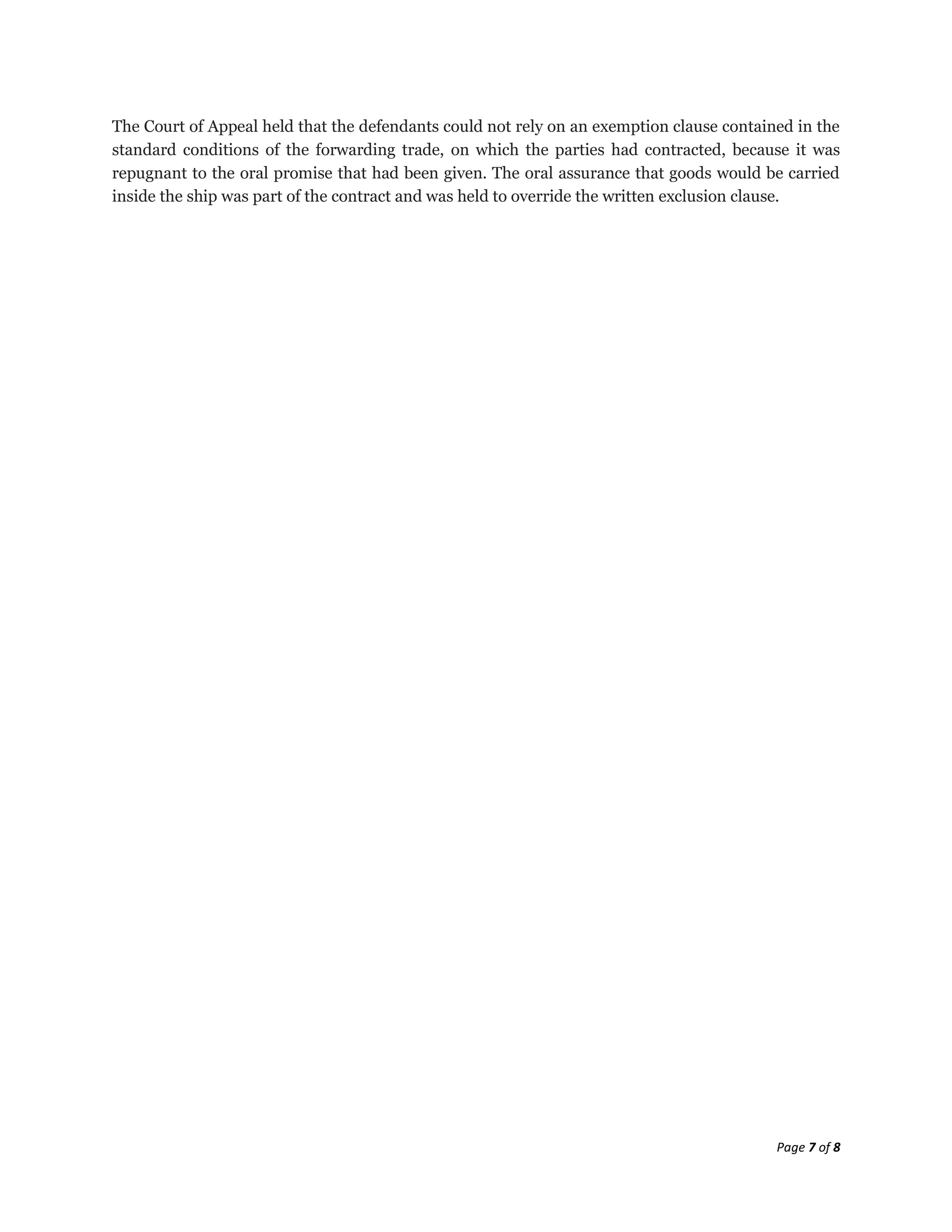 Lecture 8 Exclusion and Limiting Clauses - Cases | DOCX | Law