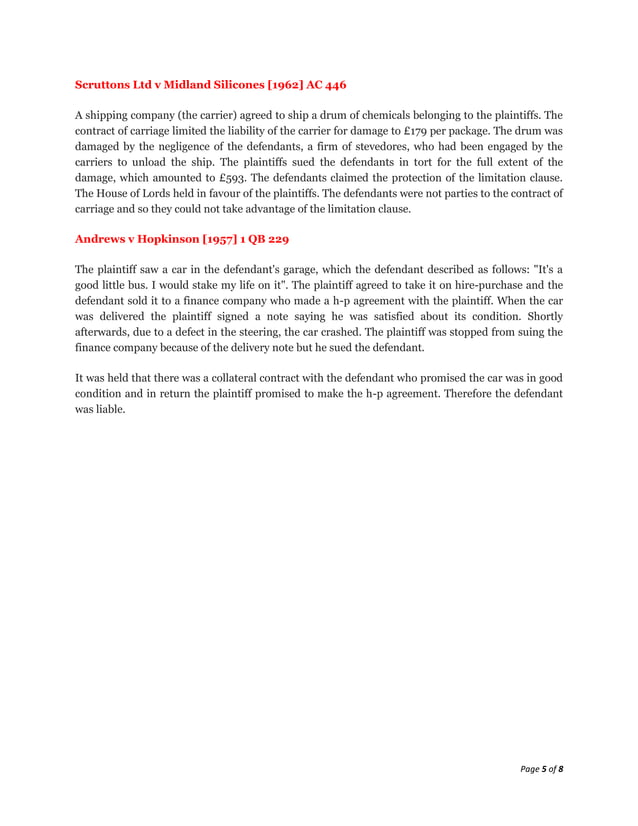Lecture 8 Exclusion and Limiting Clauses - Cases | DOCX | Law