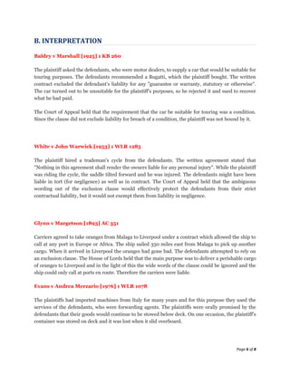 Lecture 8 Exclusion and Limiting Clauses - Cases | DOCX