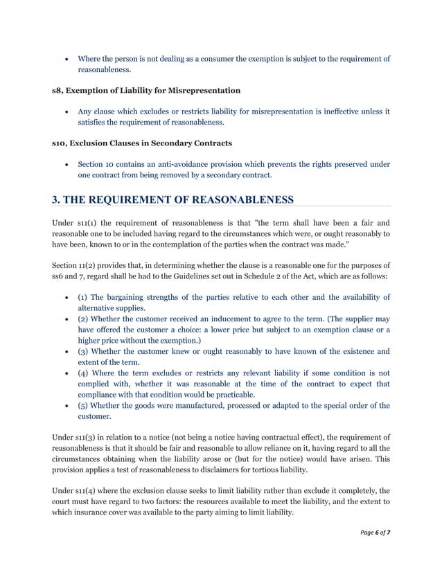 Lecture 8 Exclusion and Limiting Clauses - Notes | DOCX | Law