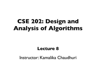 lecture8-final.pdf ( analysis and design of algorithm) | PDF