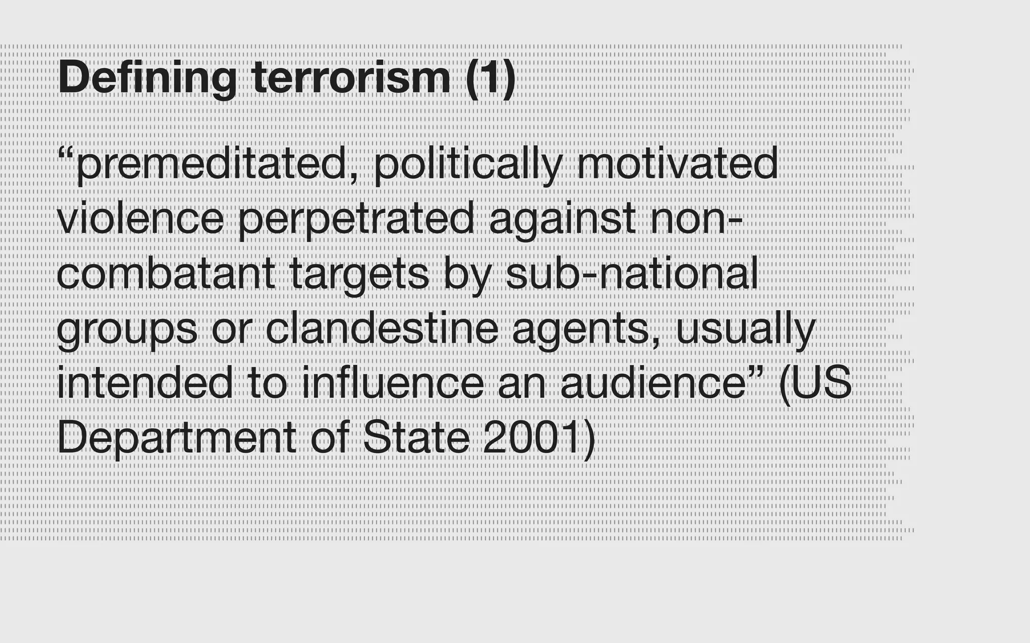 Lecture 8 - Terrorism, radicalisation and political violence | PDF