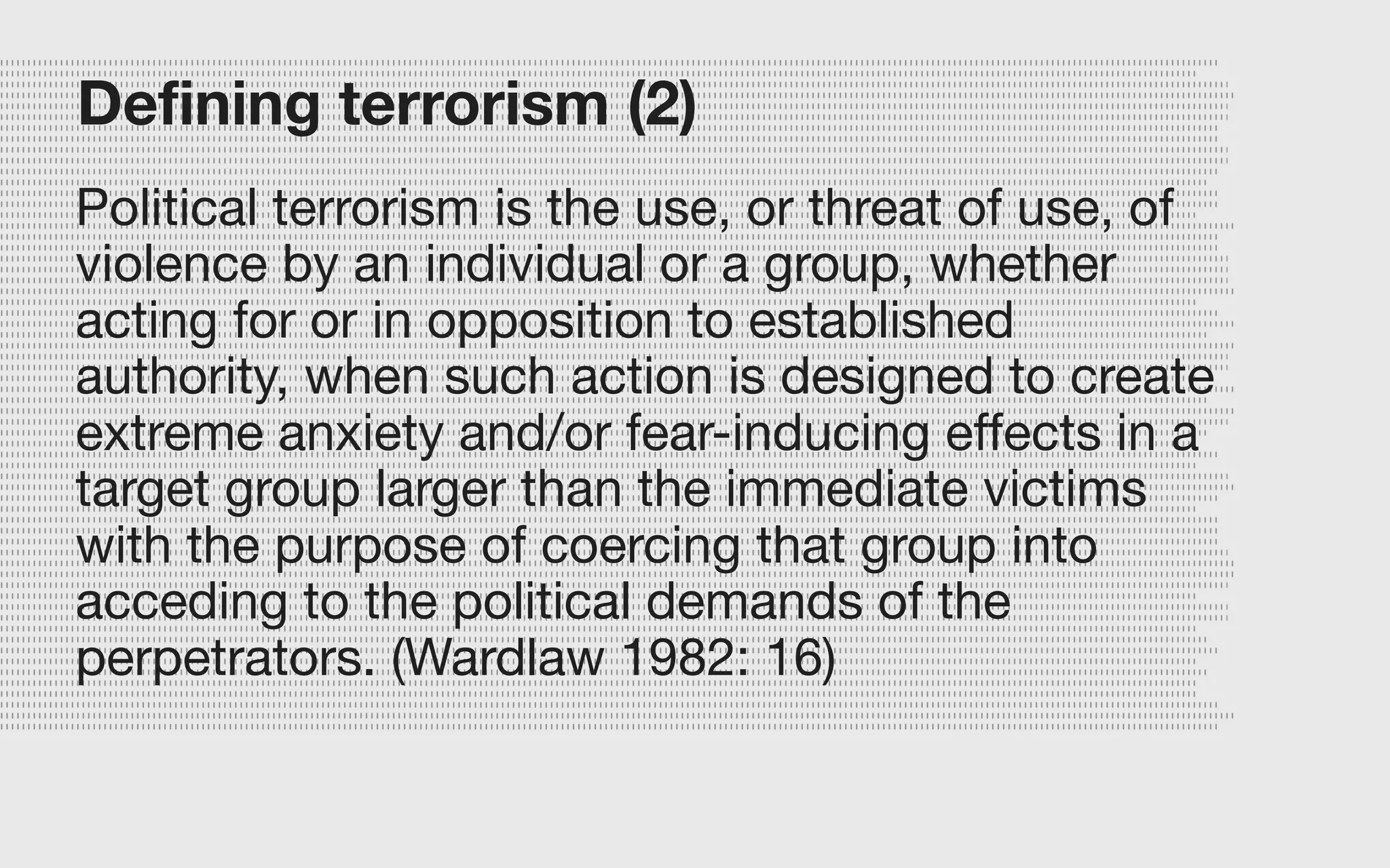 Lecture 8 - Terrorism, radicalisation and political violence | PDF