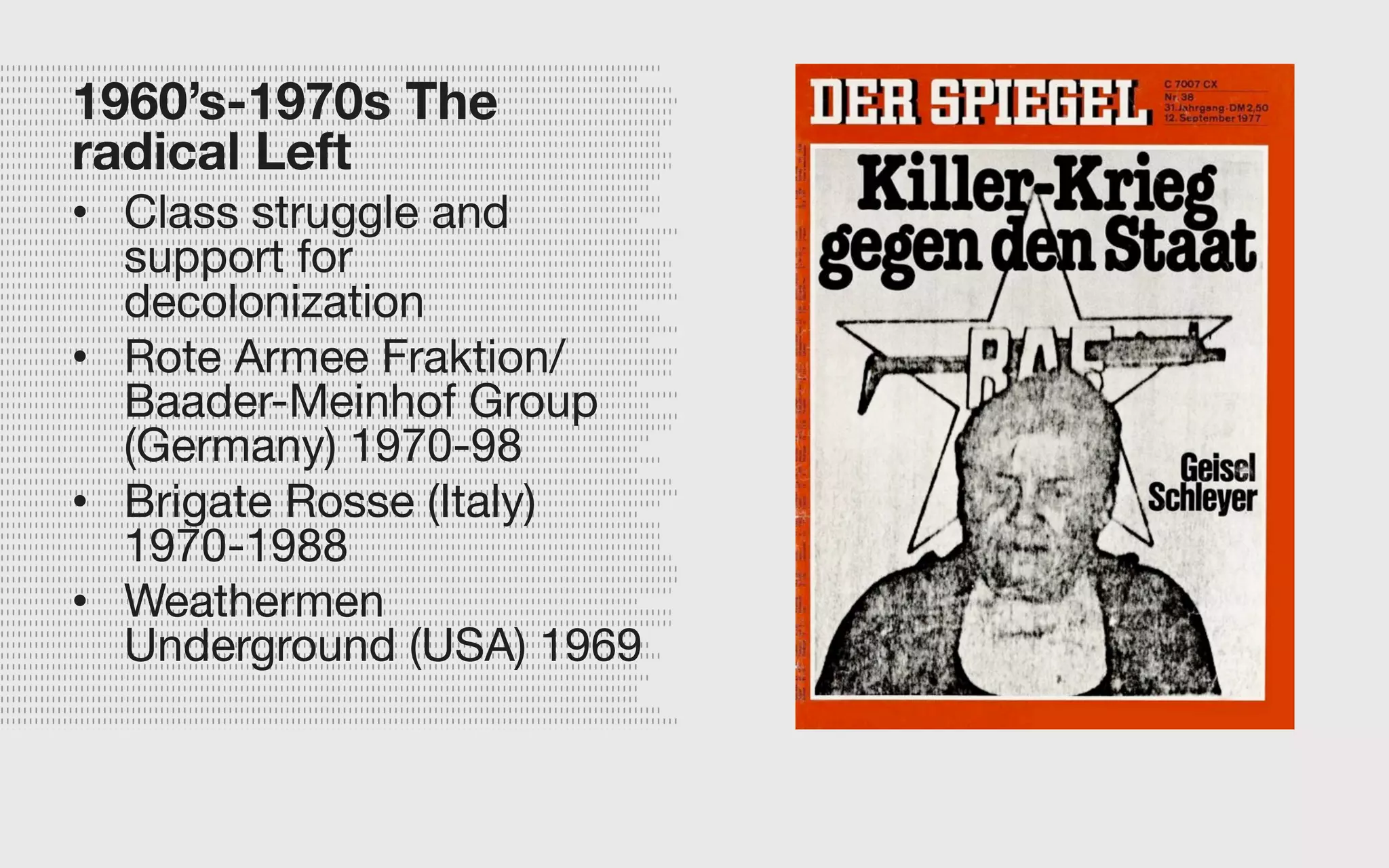 Lecture 8 - Terrorism, radicalisation and political violence | PDF