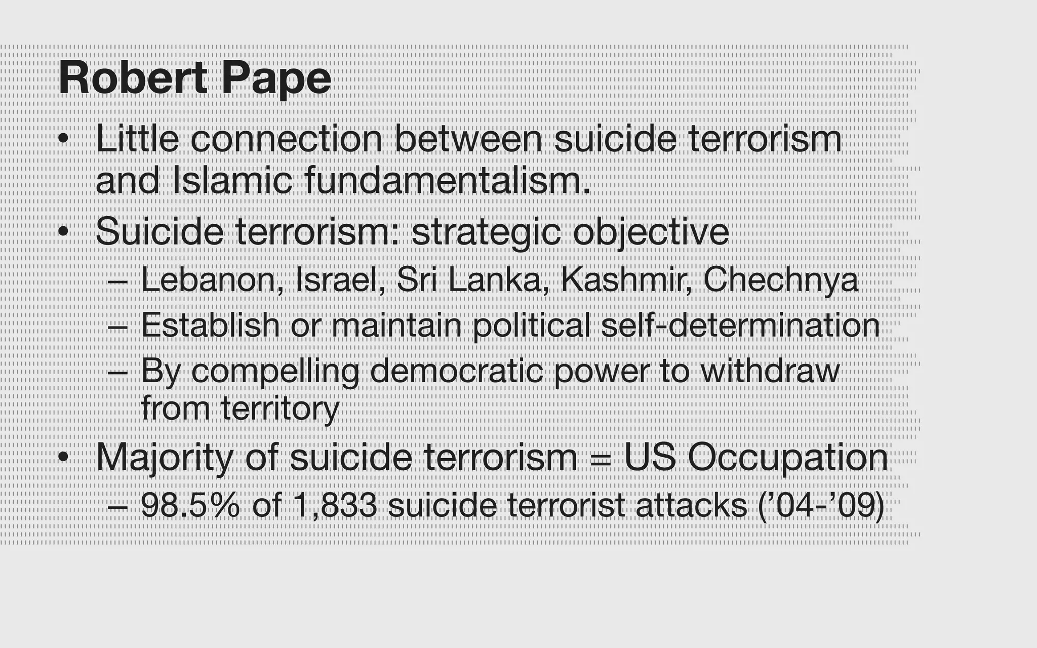 Lecture 8 - Terrorism, radicalisation and political violence | PDF