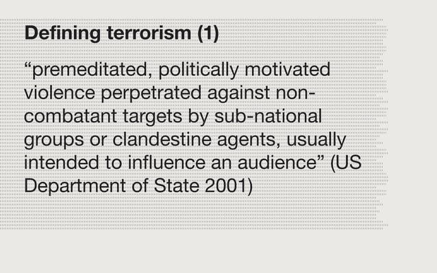 Lecture 8 - Terrorism, radicalisation and political violence | PDF ...