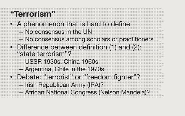 Lecture 8 - Terrorism, radicalisation and political violence | PDF ...