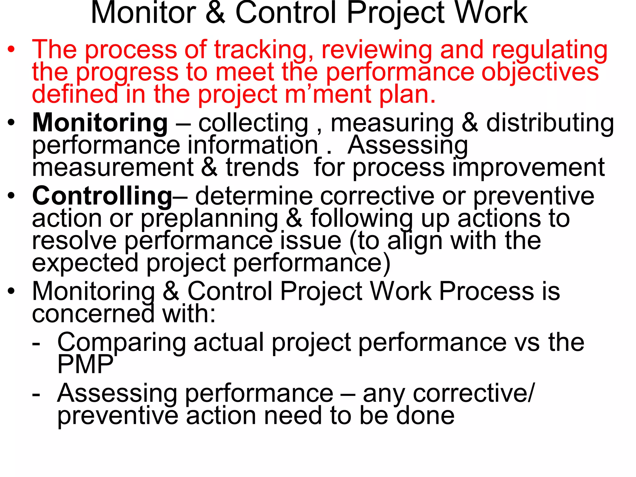 Lecture 8 monitoring & controlling (1) | PDF