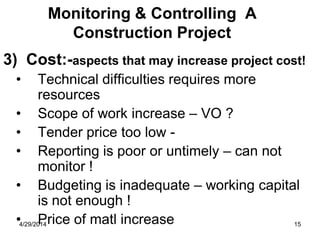 Lecture 8 monitoring & controlling (1) | PDF