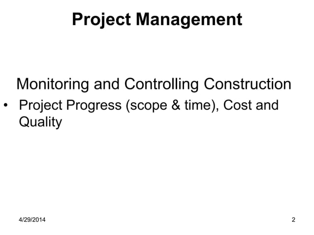 Lecture 8 monitoring & controlling (1) | PDF