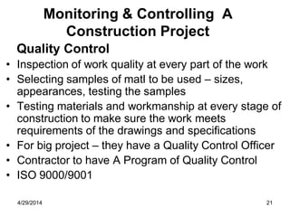 Lecture 8 monitoring & controlling (1) | PDF
