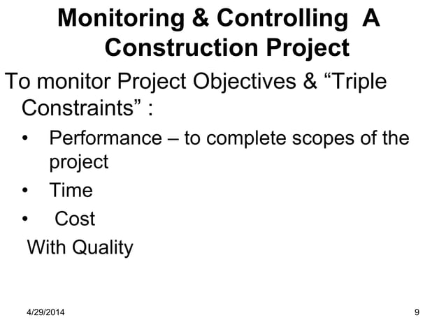 Lecture 8 monitoring & controlling (1) | PDF