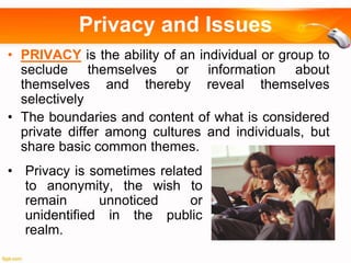 Lecture 8 privacy, security, ergonomics and the environment | PPTX