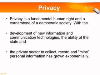 Lecture 8 privacy, security, ergonomics and the environment | PPTX