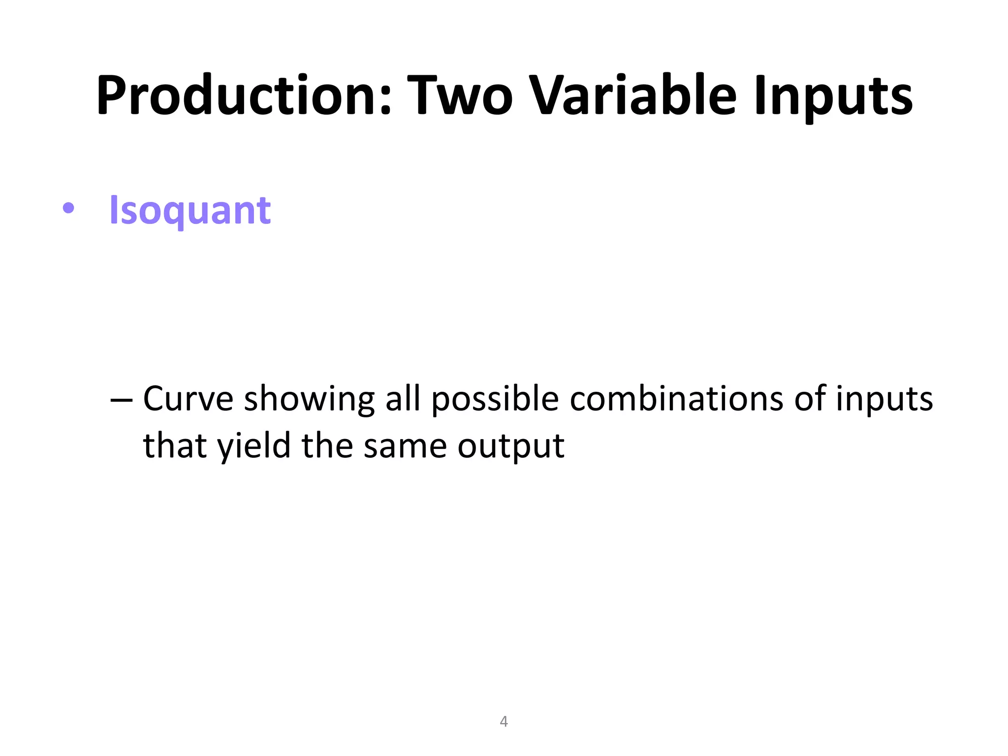 Lecture 8 production, optimal inputs | PPTX