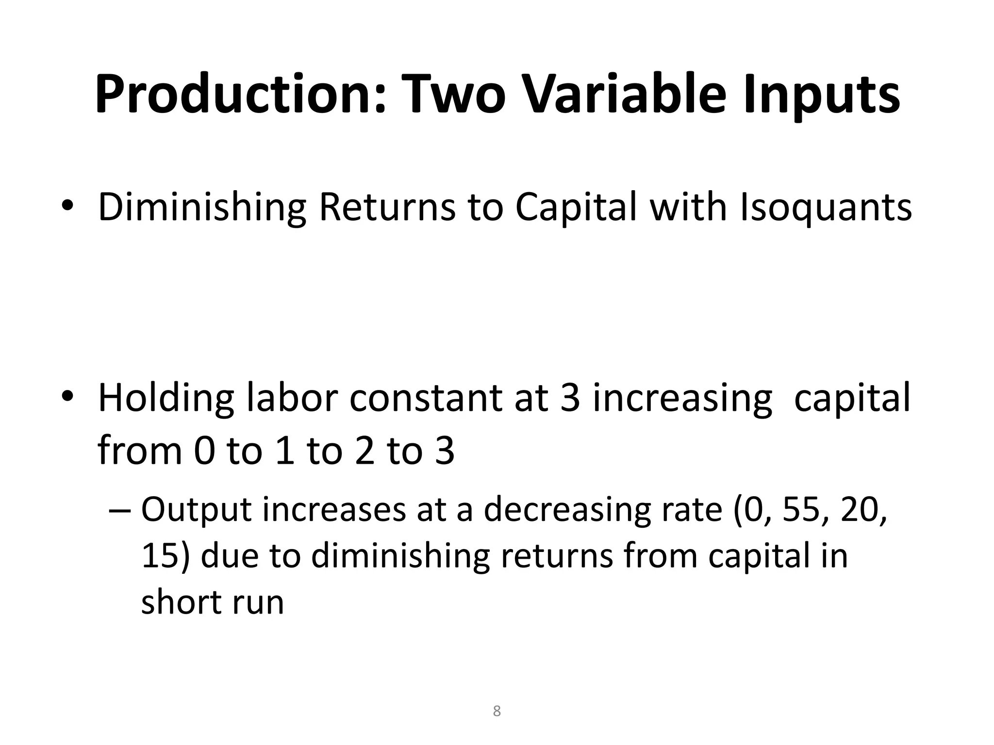 Lecture 8 production, optimal inputs (1) | PPTX