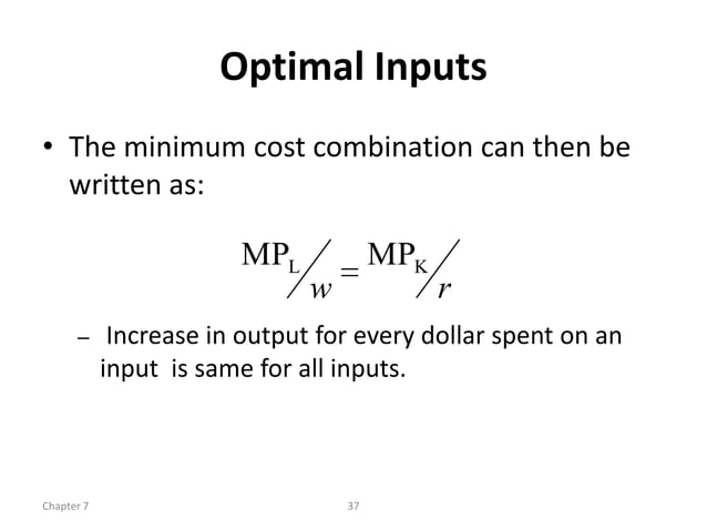 Lecture 8 production, optimal inputs (1) | PPTX | Business Accounting ...