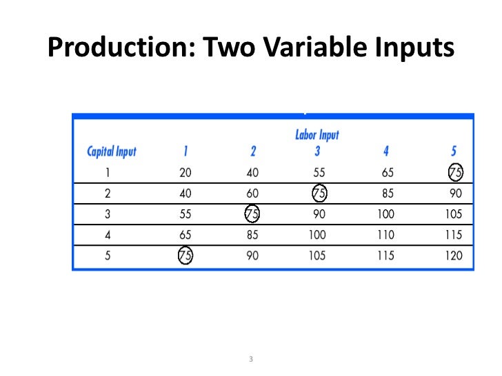 Lecture 8 production, optimal inputs (1)