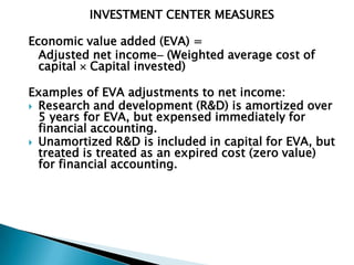 Lecture 8 responsiblity accounting and transfer pricing | PPTX